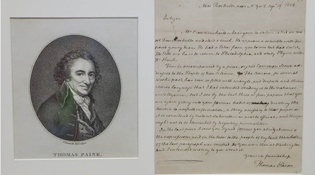 Thomas Paine 1804 Letter Tops William Bunch Auction