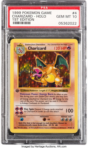 Pokémon First Edition Charizard Leads At Heritage