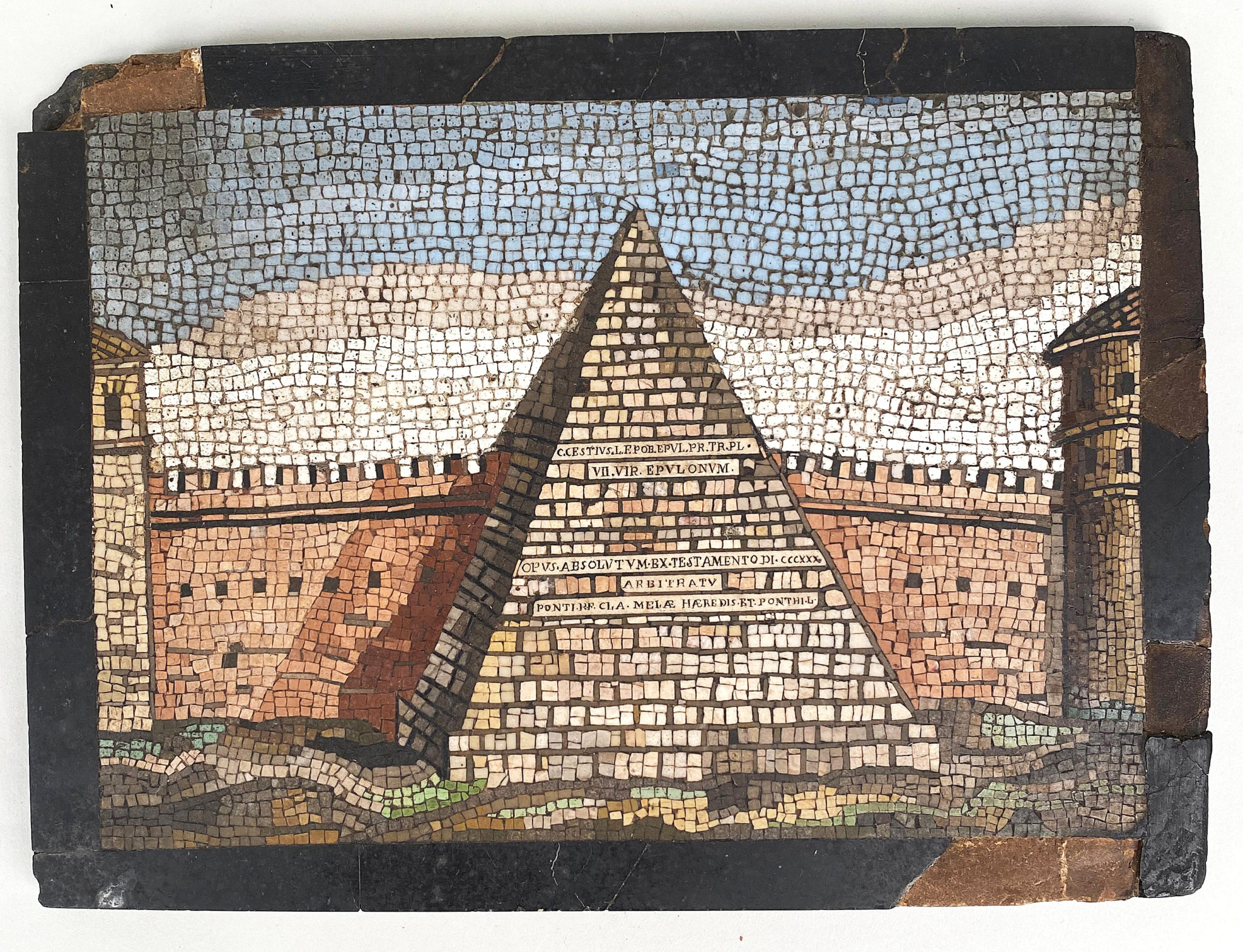 Grand Tour Pyramid Plaque At The Apex Of Schwenke Sale - Antiques And ...