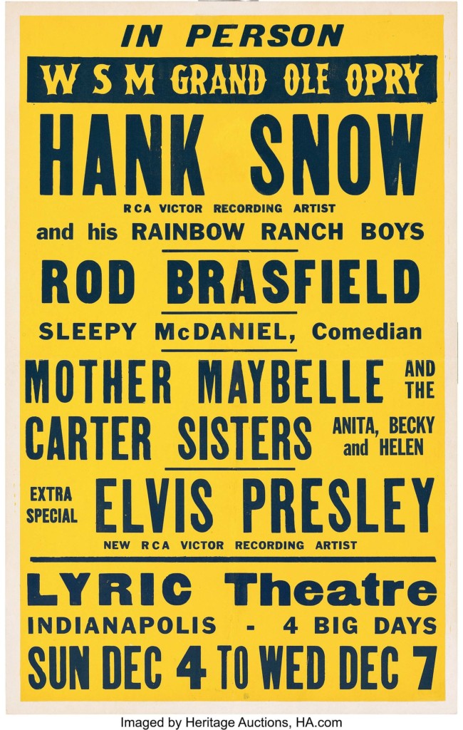 Presley’s First Concert Poster Headlines At Heritage - Antiques And The ...