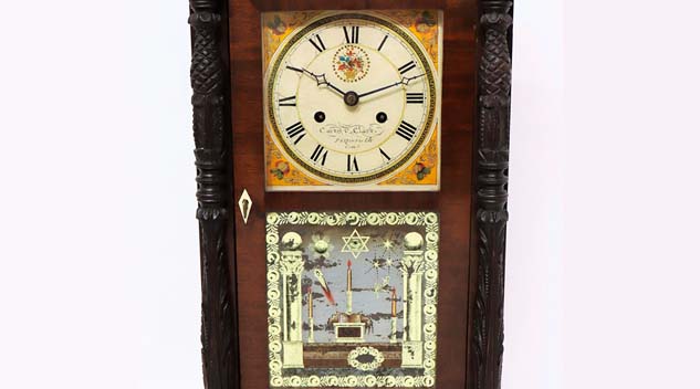 Rare Curtis & Clark Shelf Clock Ticks To Top At Antique American Clocks ...