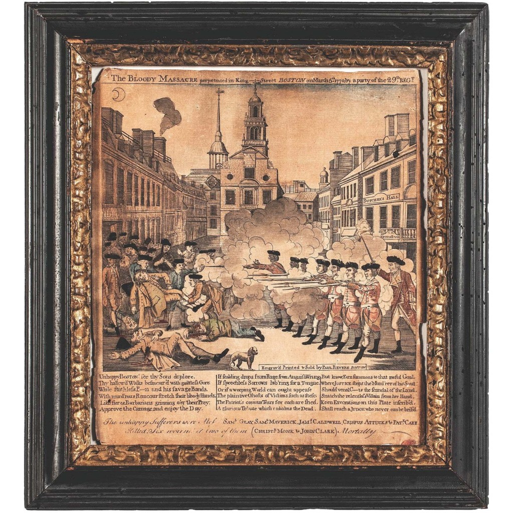 Paul Revere’s Bloody Massacre Print Shoots To Number One - Antiques And ...